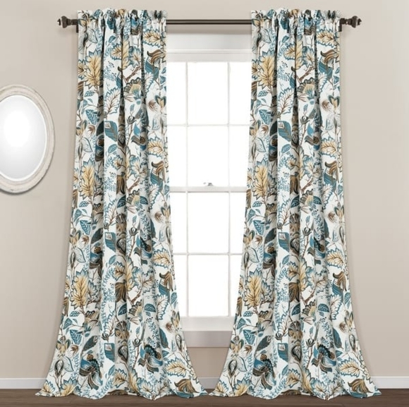 Other | Lush Decor Cynthia Jacobean Roomdarkening Curtain Panel Pair ...